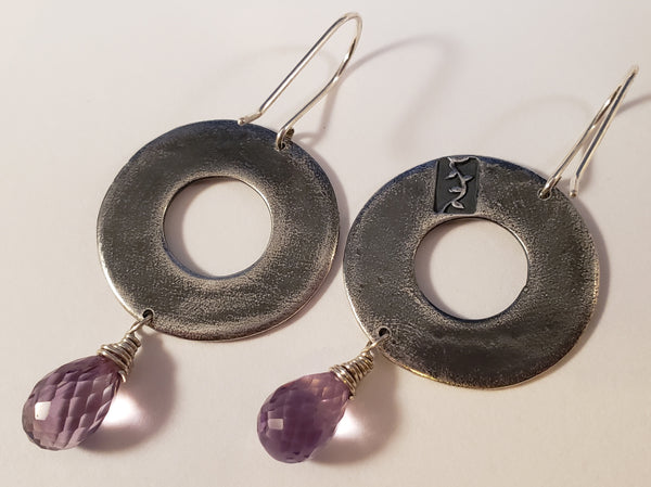 Textured Silver Earrings – Kate Loomis Handcrafted Jewelry